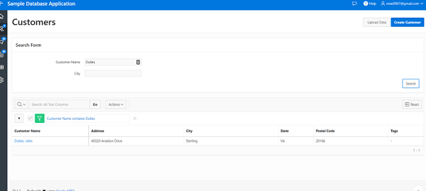 Oracle APEX: how to customise Interactive Grid search